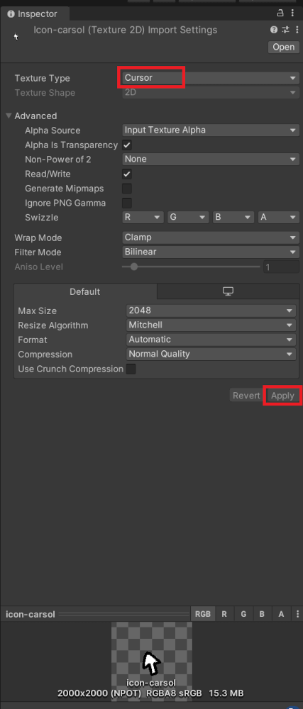 【Unity】カーソルの見た目をデフォルトから変更する | ばに日記